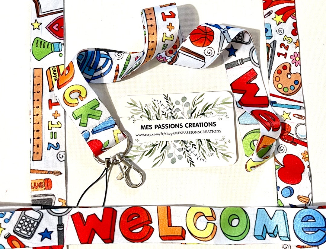 Neck Strap Key Ring Cord Lanyard Bus Card Navigo Pass Ref - Etsy