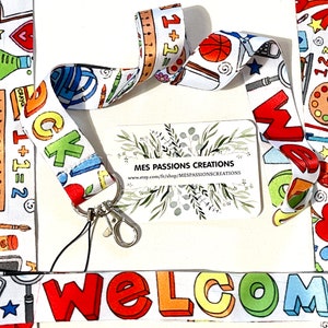 Neck Strap Key Ring Cord Lanyard Bus Card Navigo Pass Ref - Etsy