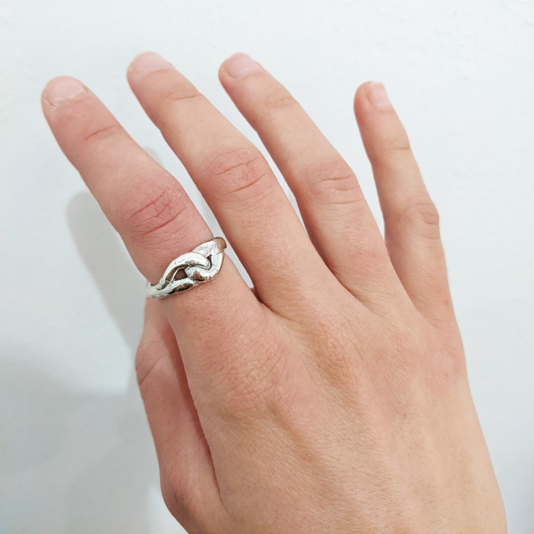 Connection Ring - Handmade Solid Sterling Silver Ring, an Artisan Jewel ...