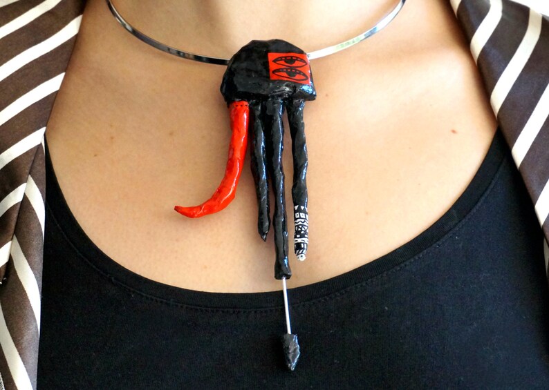 Weird and Artistic Contemporary Necklace, With an Eccentric Handmade ...