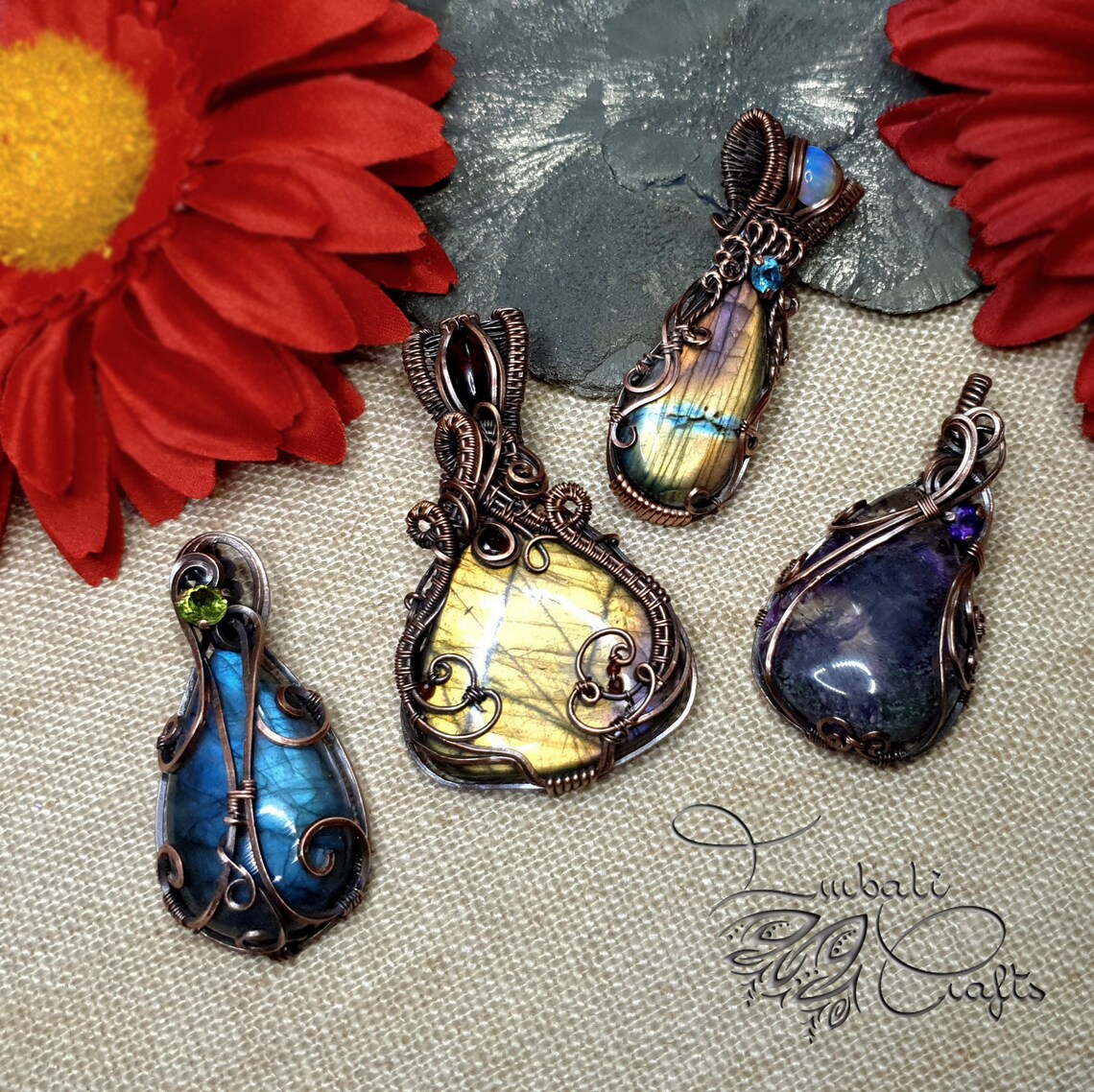 TUTORIAL Gemstone & Prong Setting Wire Wrap Pendant | Etsy