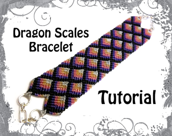 TUTORIAL Micro Macrame Dragon Scales Bracelet Pattern - Etsy UK