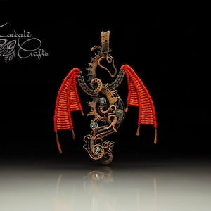 PDF Tutorial - Dragon Pendant - Macrame & Wire Pattern - Necklace Tutorial - Dragon Necklace - Etsy