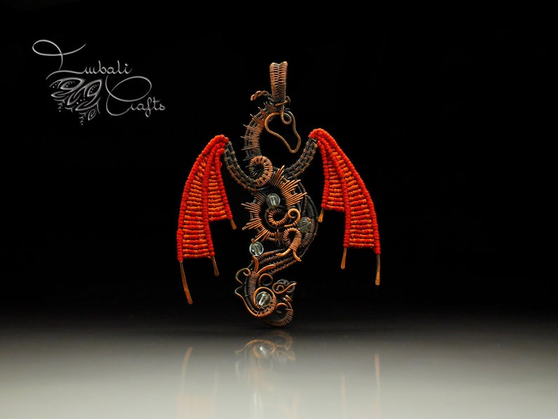 PDF Tutorial - Dragon Pendant - Macrame & Wire Pattern - Necklace ...
