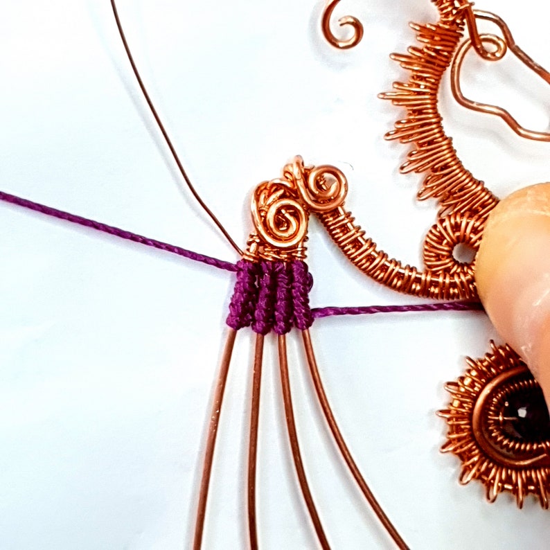 PDF Tutorial - Dragon Pendant - Macrame & Wire Pattern - Necklace Tutorial - Dragon Necklace - Etsy