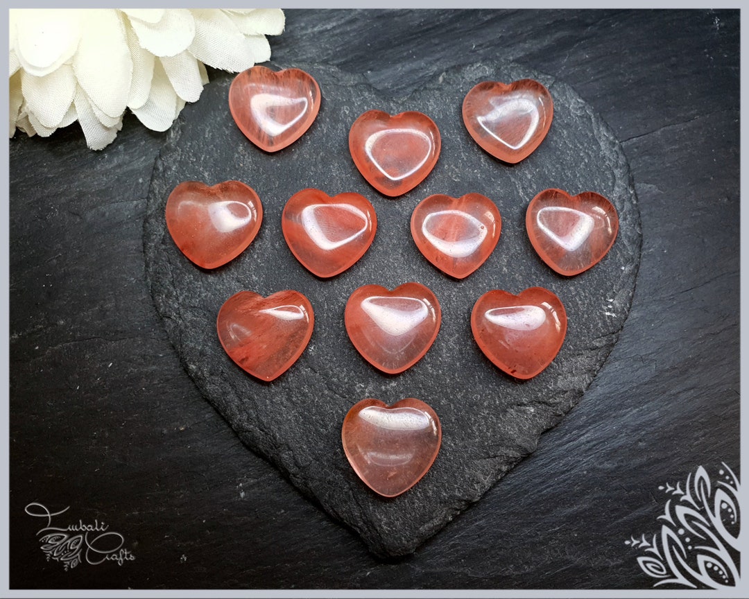 Cherry Quartz Heart - 20 Mm - Etsy