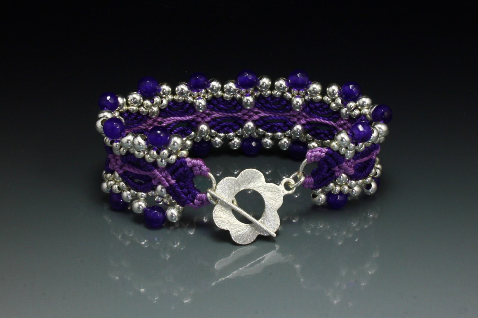 TUTORIAL - Wave Bracelet - Macrame Bracelet Pattern - Beaded Bracelet ...