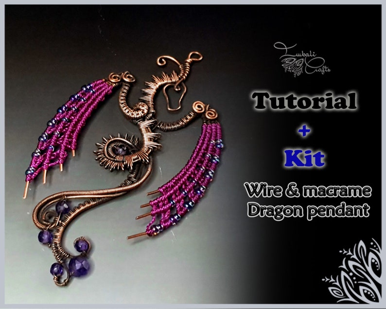 KIT Pdf Tutorial 'dragon' Wire & Micro Macrame - Etsy