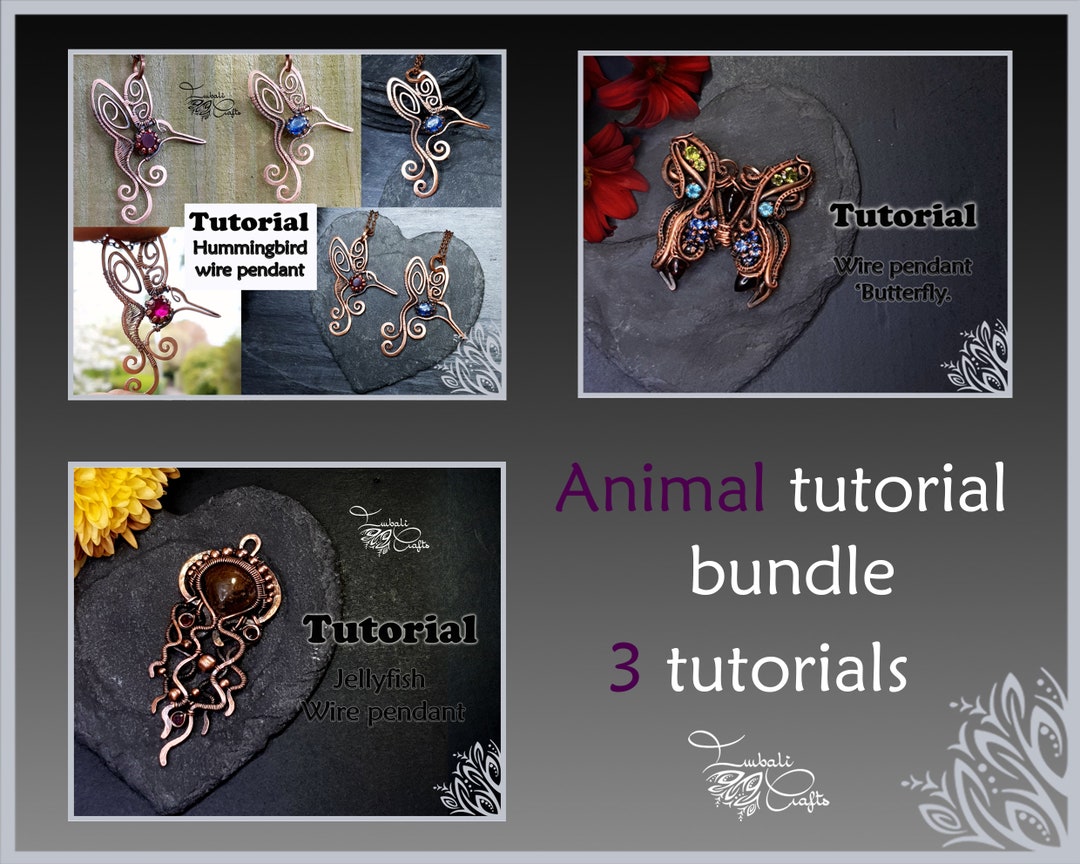 3 X Animal Tutorial Bundle - 3 Wire Weaving Animal Themed Patterns ...