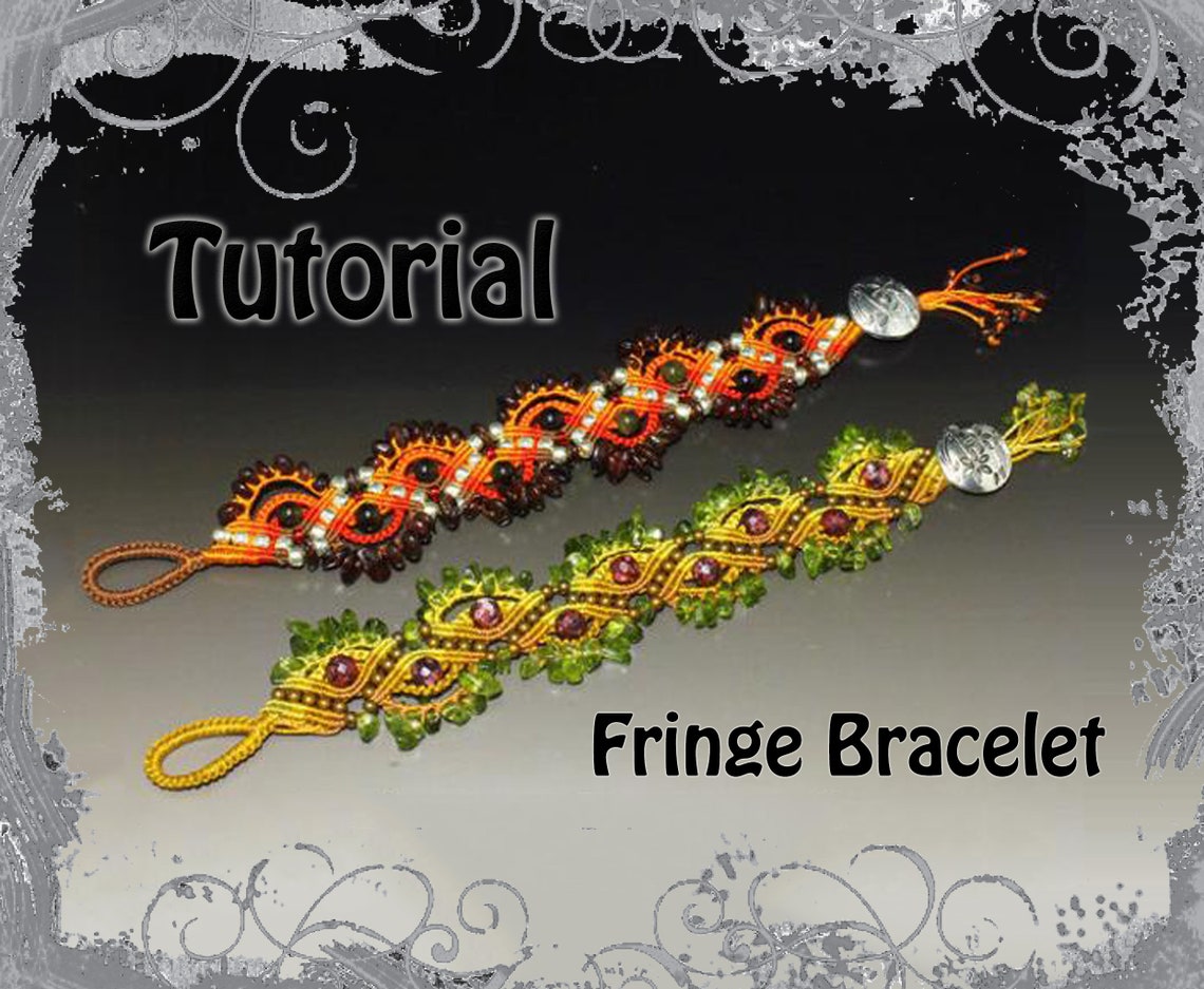 TUTORIAL Fringe Bracelet Micro Macrame Bracelet Pattern - Etsy