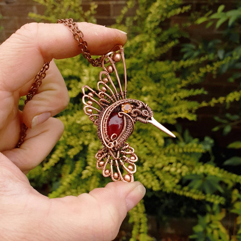 Kit PDF Tutorial Hummingbird Heady Pendant Wire Weaving | Etsy