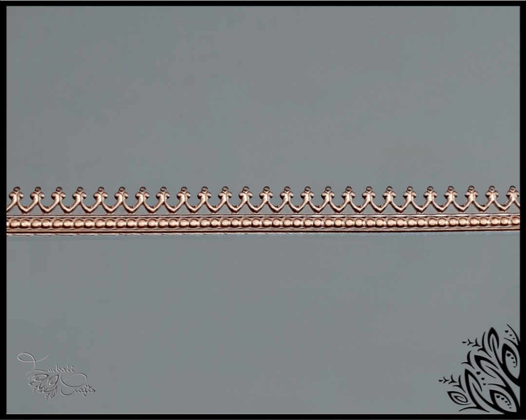 Gallery Wire - Bezel Strip - Crown Pattern - 10 Cm (3.9") Strip - Etsy