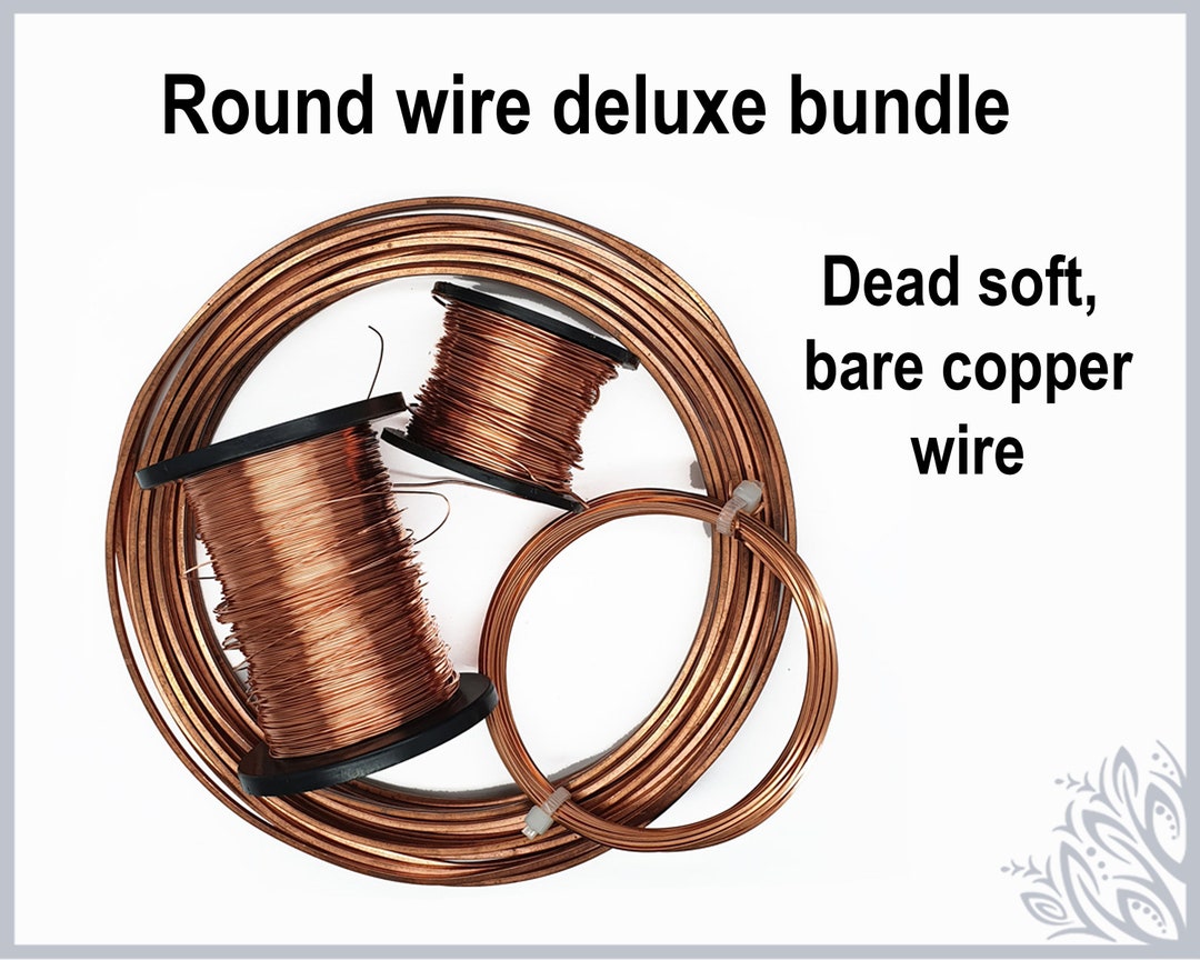 Round Copper Wire Deluxe Bundle - Dead Soft Bare Copper - Etsy