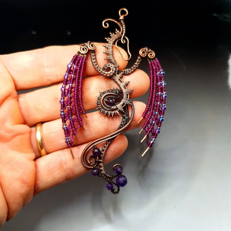 PDF Tutorial - Dragon Pendant - Macrame & Wire Pattern - Necklace ...