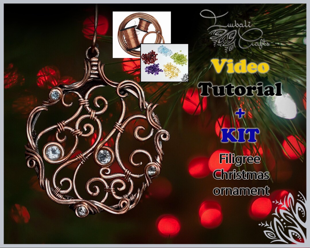 Kit VIDEO Tutorial Filigree Christmas Ornament Wire Weaving Pattern ...