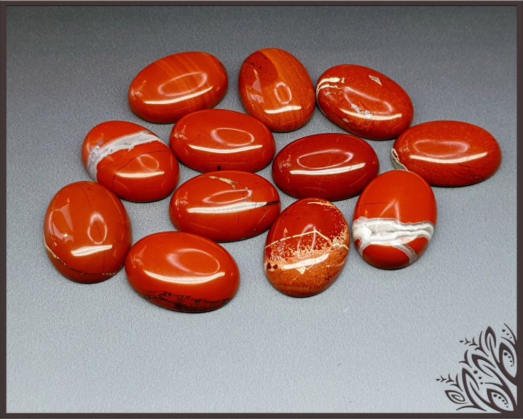Red Jasper Cabochon Oval 25 Mm - Etsy