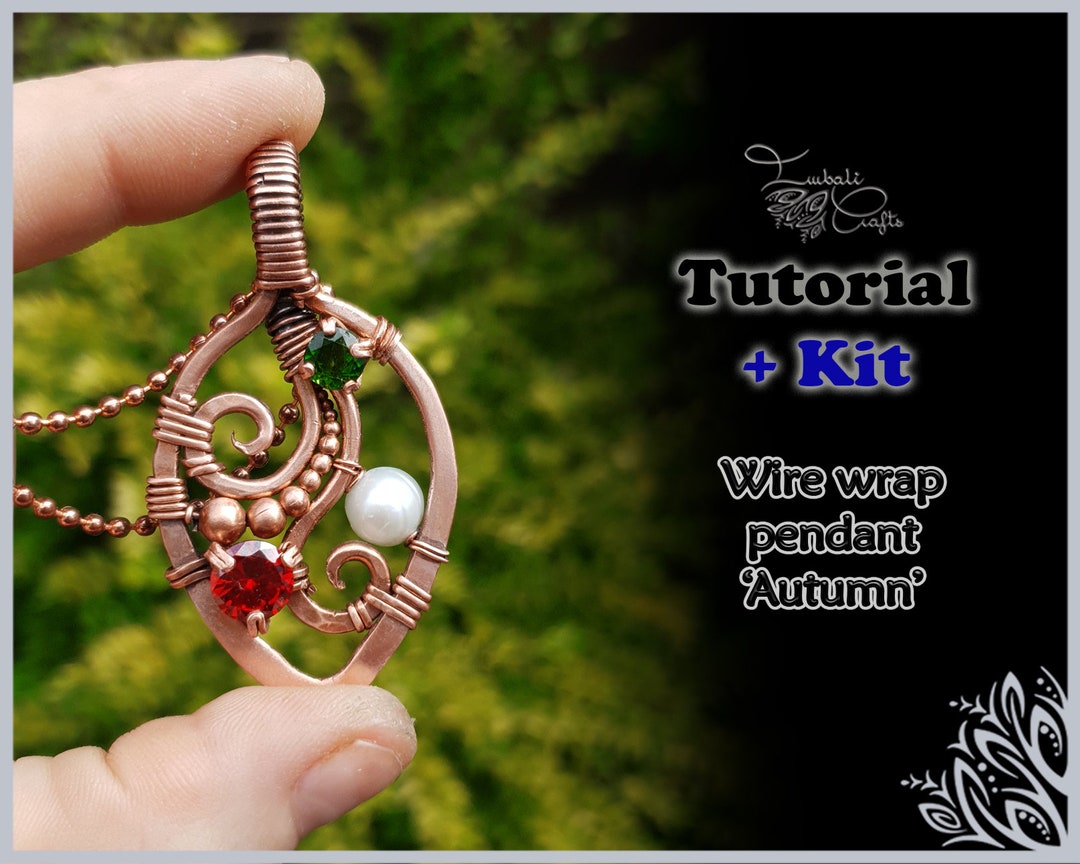 VIDEO TUTORIAL & KIT - Hammered Copper Wire Tutorial 'autumn' - Wire ...