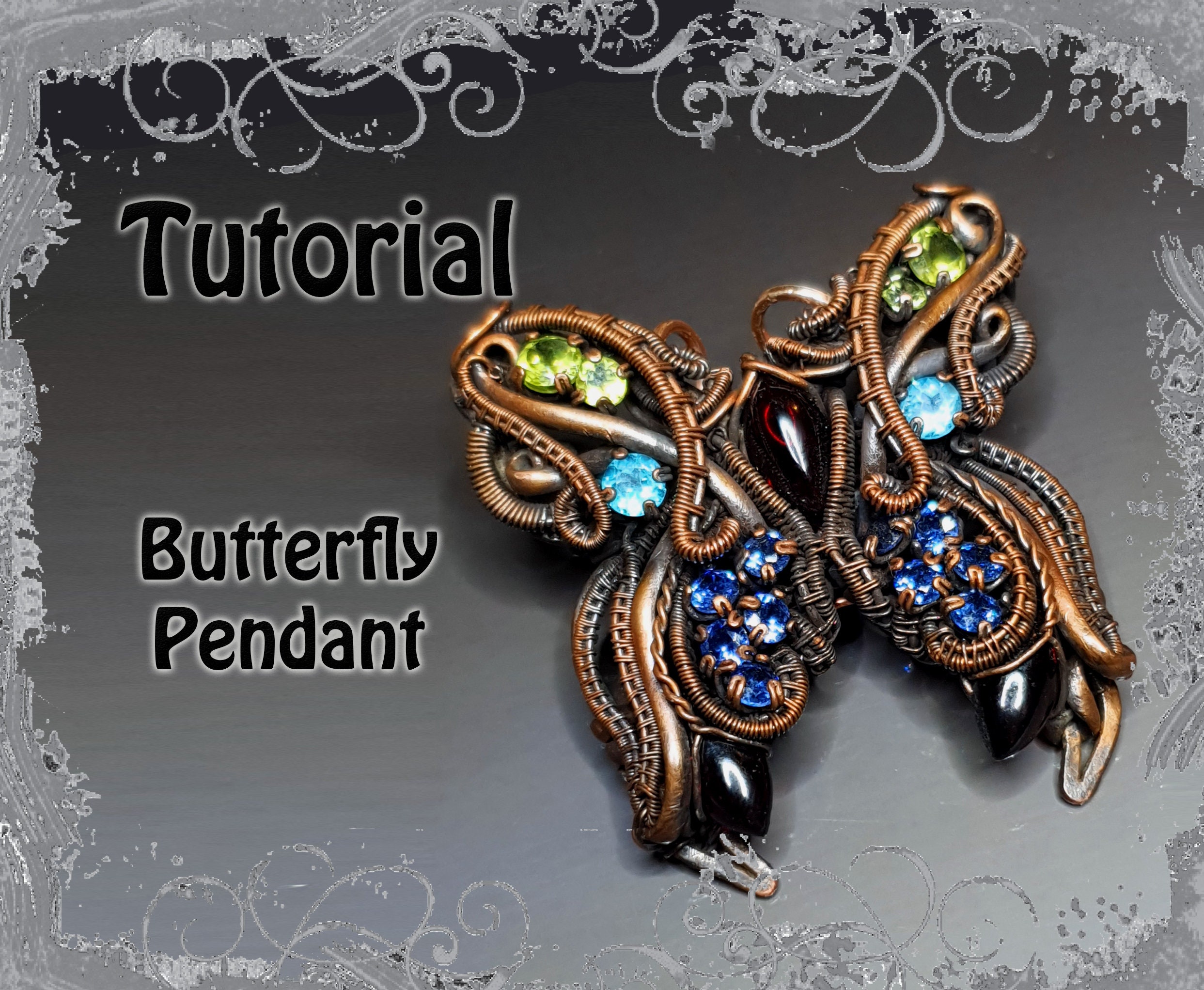 TUTORIAL - Butterfly - Wire Wrap Pendant Tutorial - DIY Jewellery ...