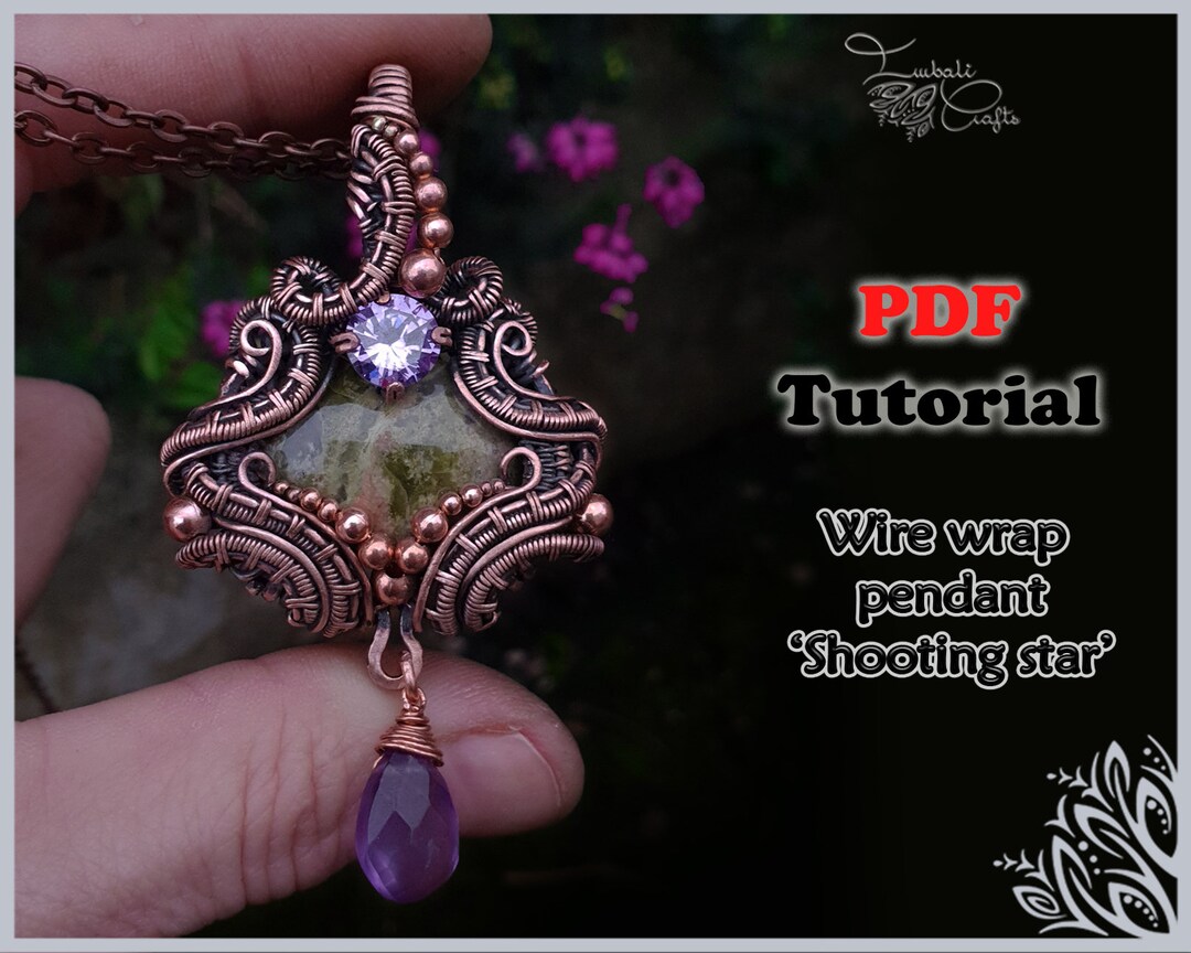 PDF Tutorial - Wire Wrap 'shooting Star' Pendant - Wire Weaving Pattern ...
