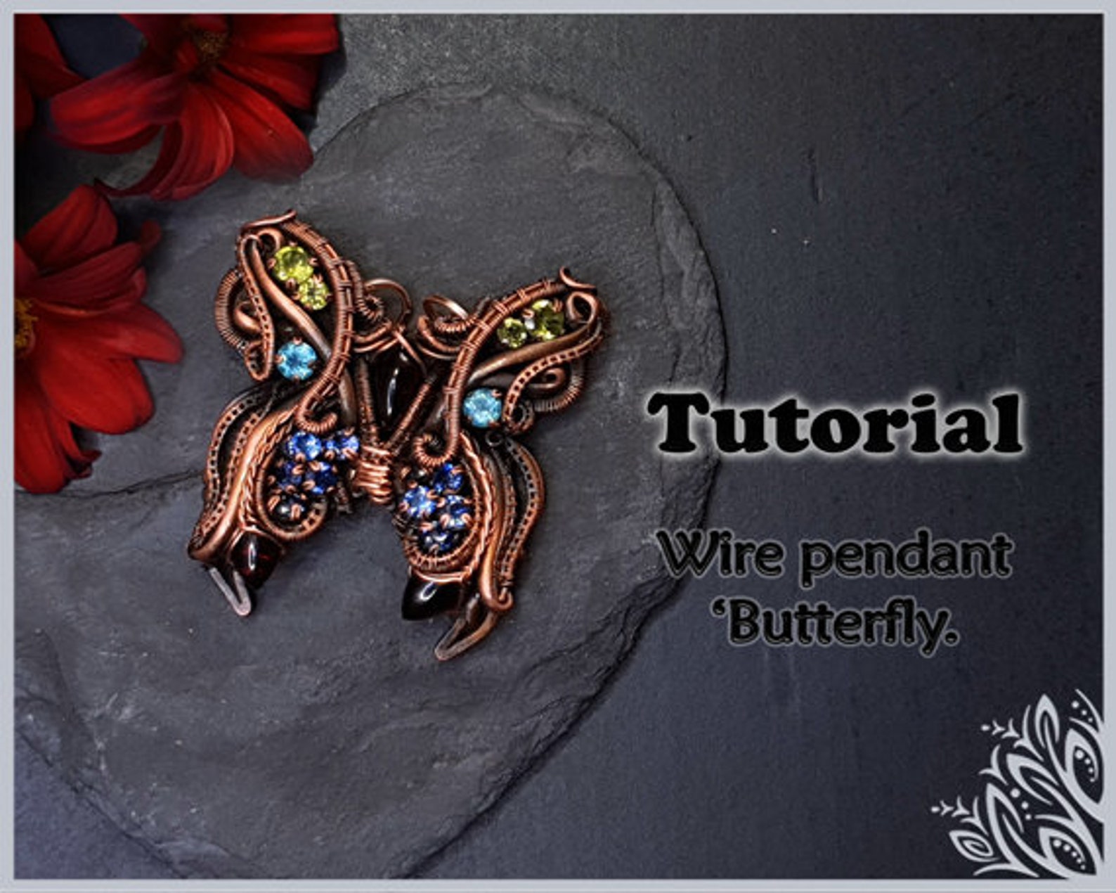 TUTORIAL - Butterfly - Wire Wrap Pendant Tutorial - DIY Jewellery ...