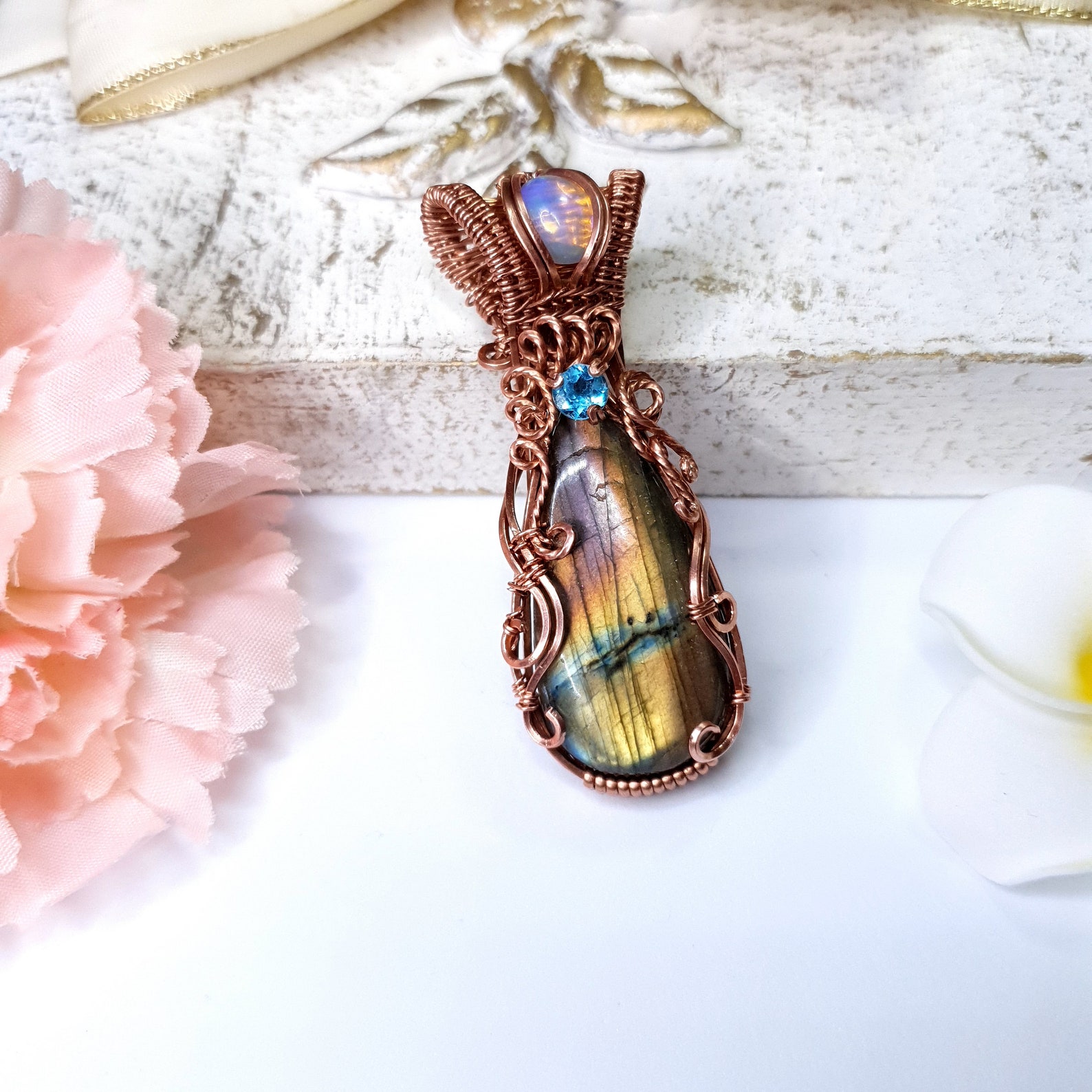 TUTORIAL Gemstone & Prong Setting Wire Wrap Pendant | Etsy