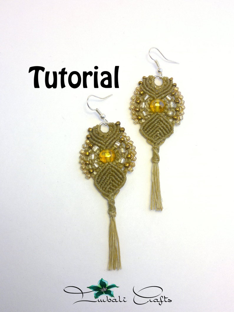 TUTORIAL Micro Macrame Cleopatra Earrings | Etsy