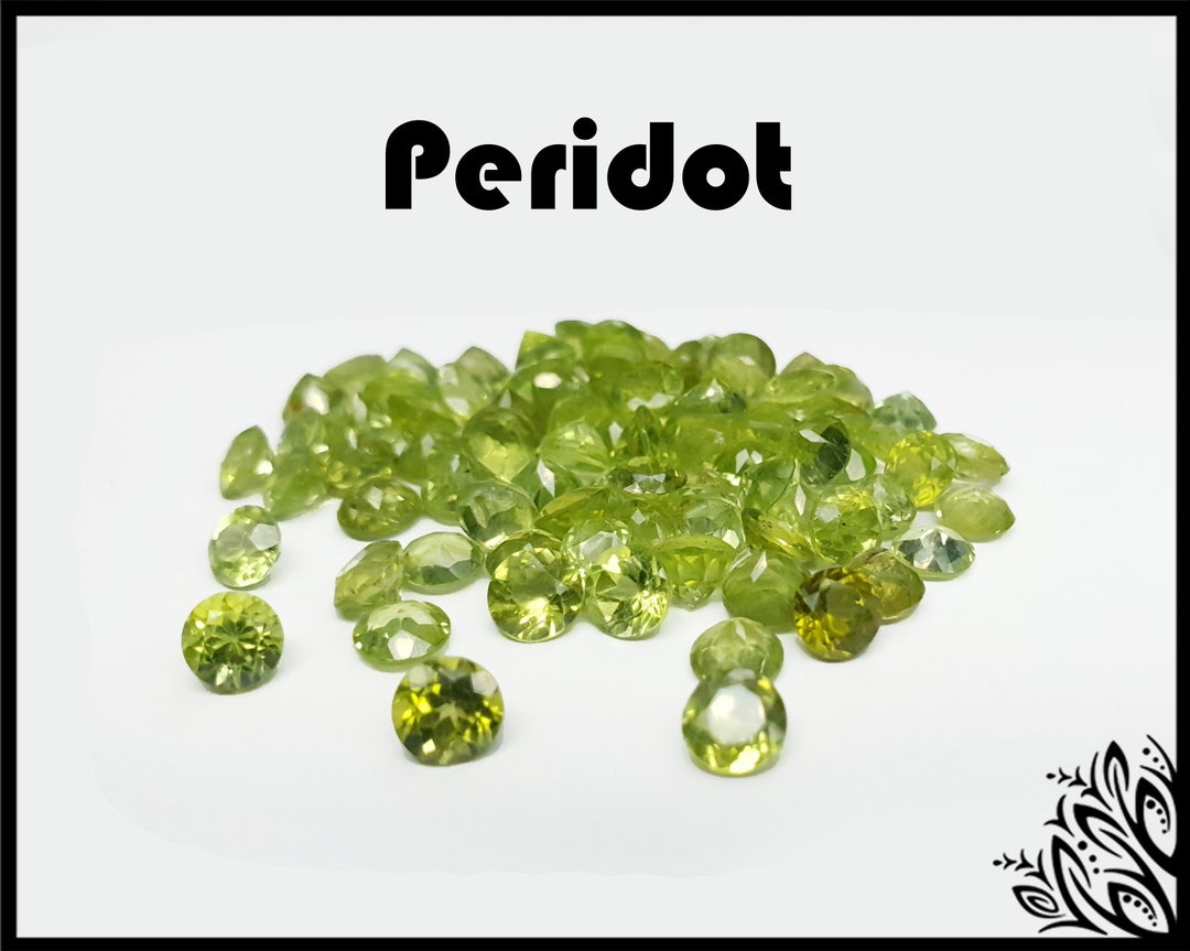 Peridot - Loose Gemstone - Various Sizes - Round Faceted Cut - Etsy