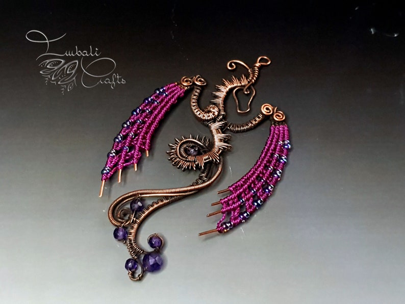 PDF Tutorial - Dragon Pendant - Macrame & Wire Pattern - Necklace Tutorial - Dragon Necklace - Etsy
