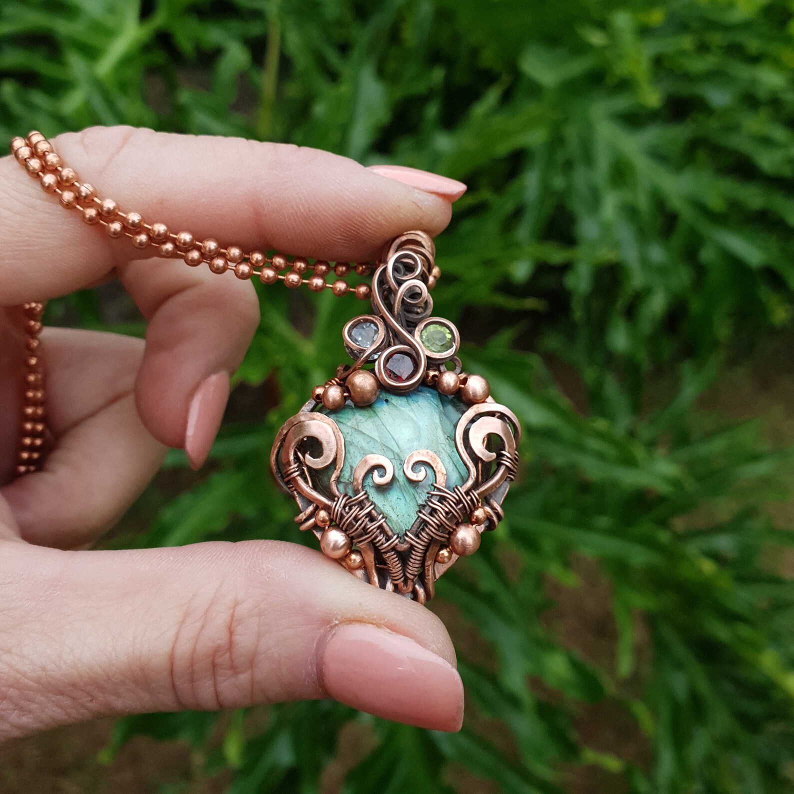 PDF Tutorial 'aqua' Wire Wrap Pendant - Wire Weaving Pattern - DIY ...