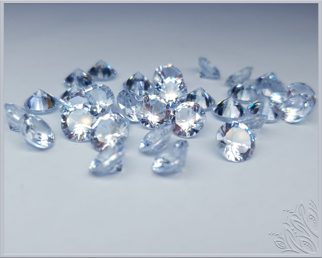 Glass Crystal - Diamond - 8 Mm - Round Faceted Cut - Etsy