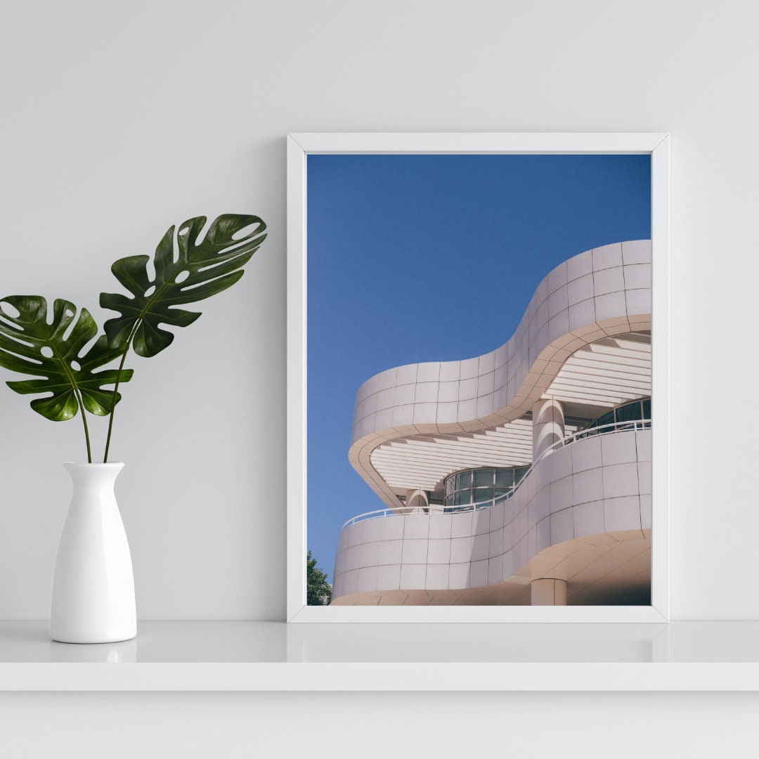 The Getty LA Print, Los Angeles Wall Art, the Getty Museum Architecture ...