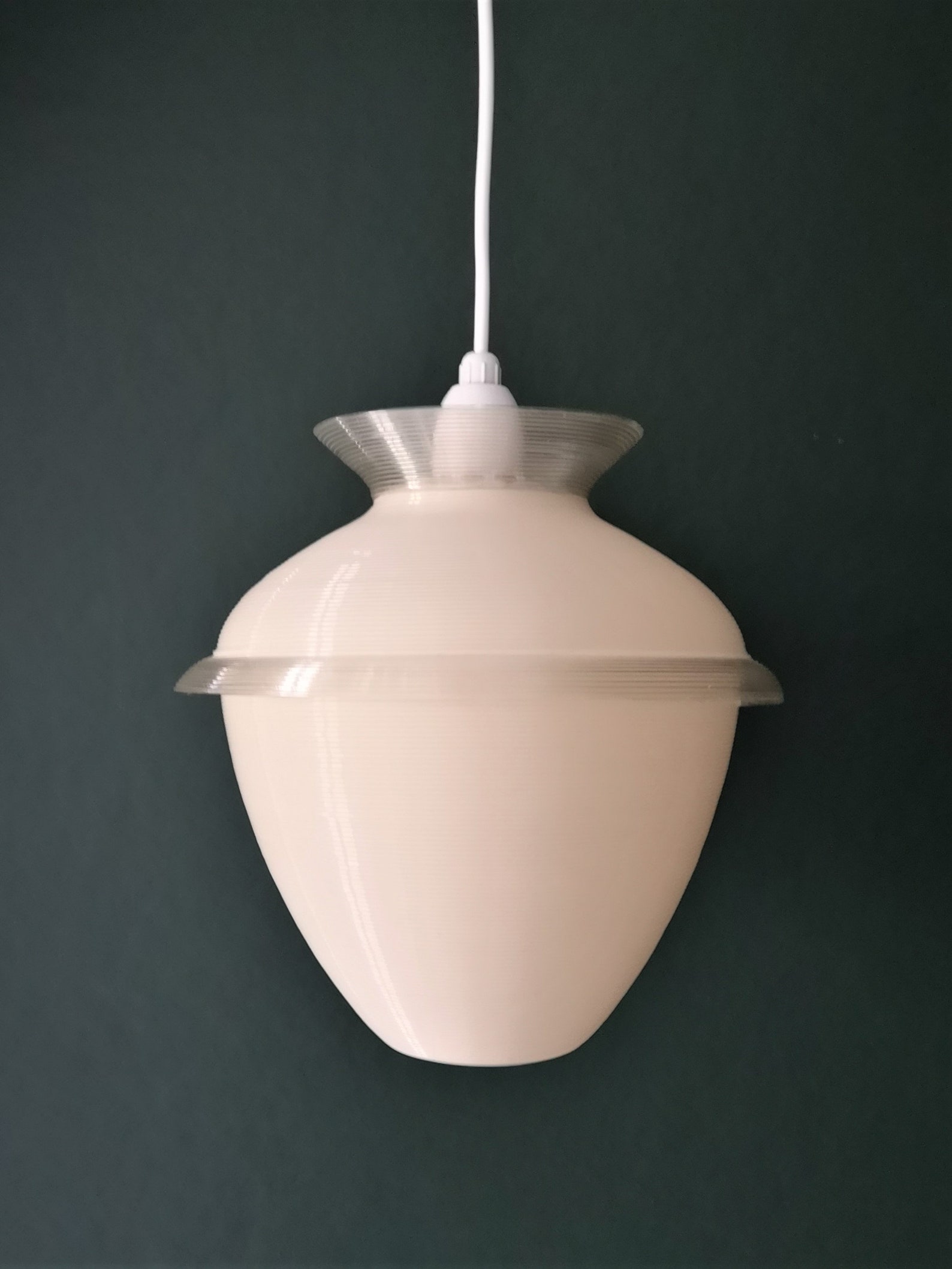 1960s Rotaflex Pendant Ceiling Lamp / Light Cream and Clear - Etsy