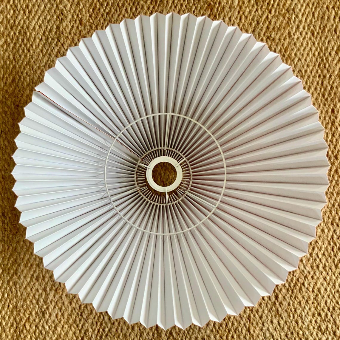 Terracotta Linen Pleated Pendant Light: Medium Eastern Style Hanging ...