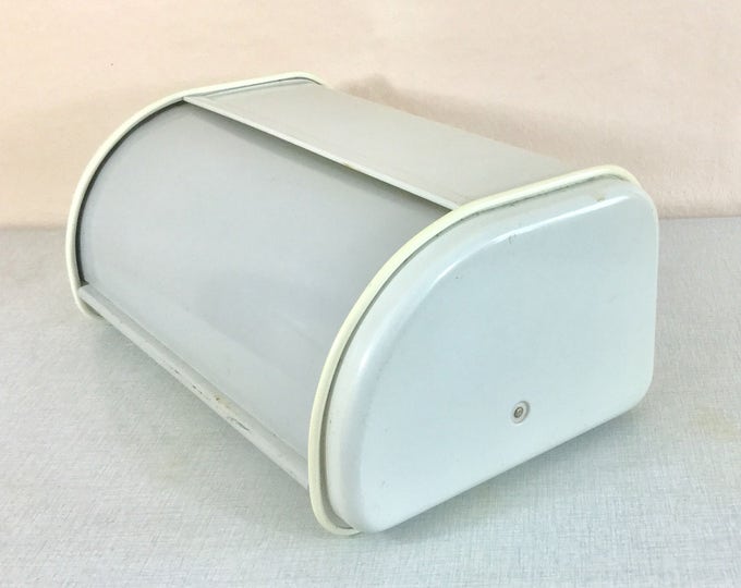 Large 1960's White Bread Box / Bin in Metal. Made in Denmark. Retro ...
