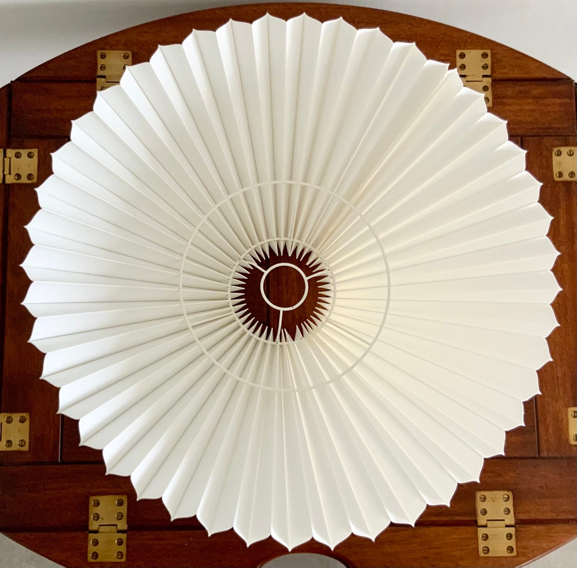 Hanging Shade: White Linen MEDIUM EASTERN Style Pleated - Etsy