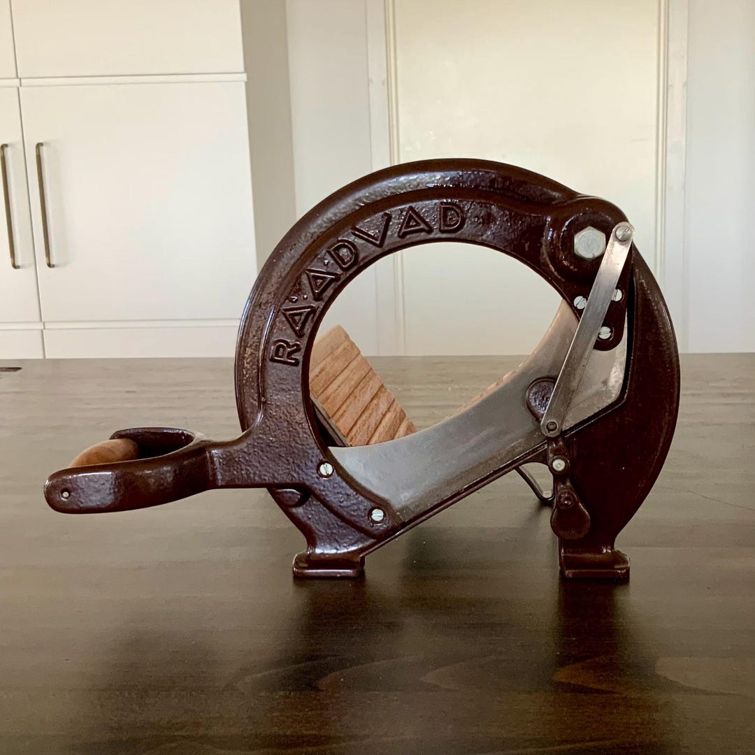 Chocolate Brown Vintage Danish Raadvad Hard Bread Slicer / Vegetable ...