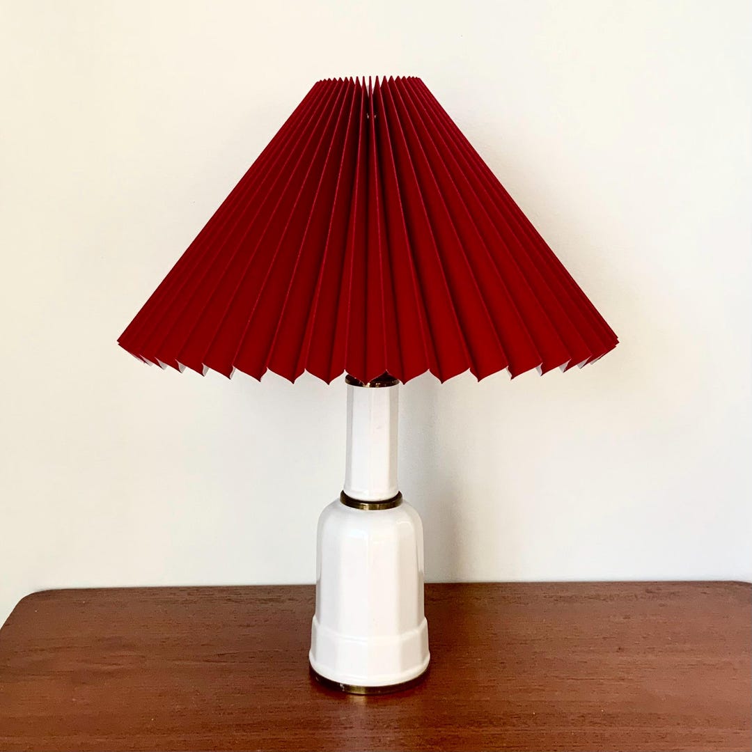 Vintage Danish Heiberg Ceramic / Pottery Table Lamp With New Cardinal ...