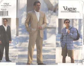 Vogue Men Suit Pattern - Etsy