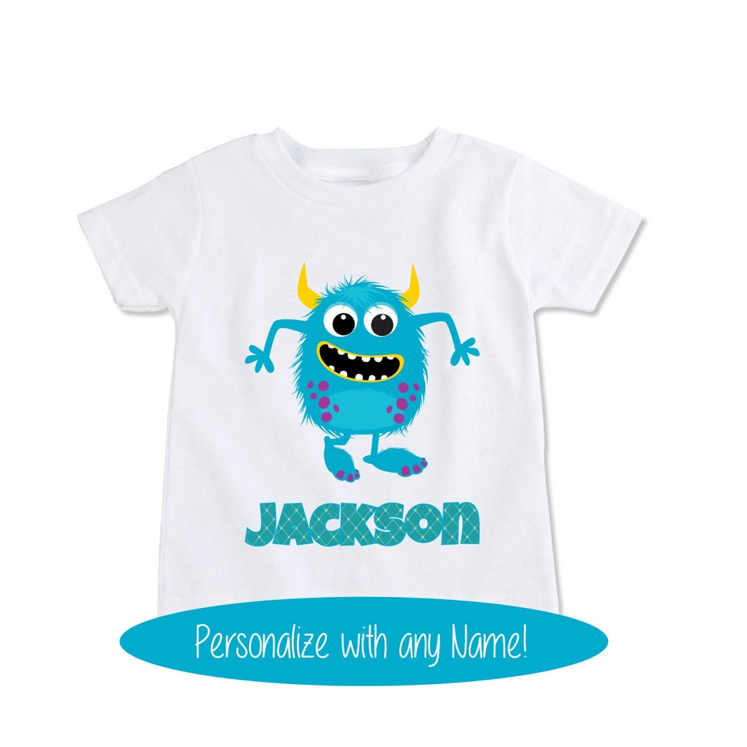 Toddler Custom Kids Monster Shirt, Birthday Gift Boys or Girls Monster ...