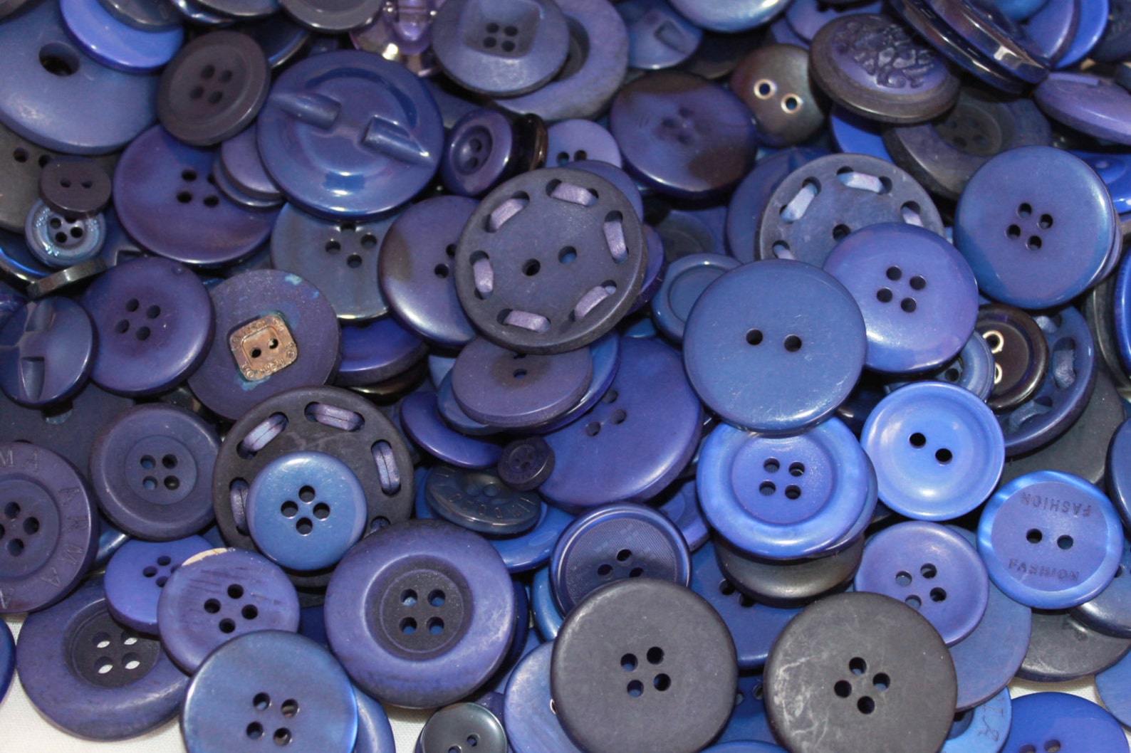 Navy blue buttons mixed sizes styles shades large medium | Etsy