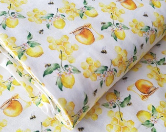 Lemon Print Fabric | Etsy