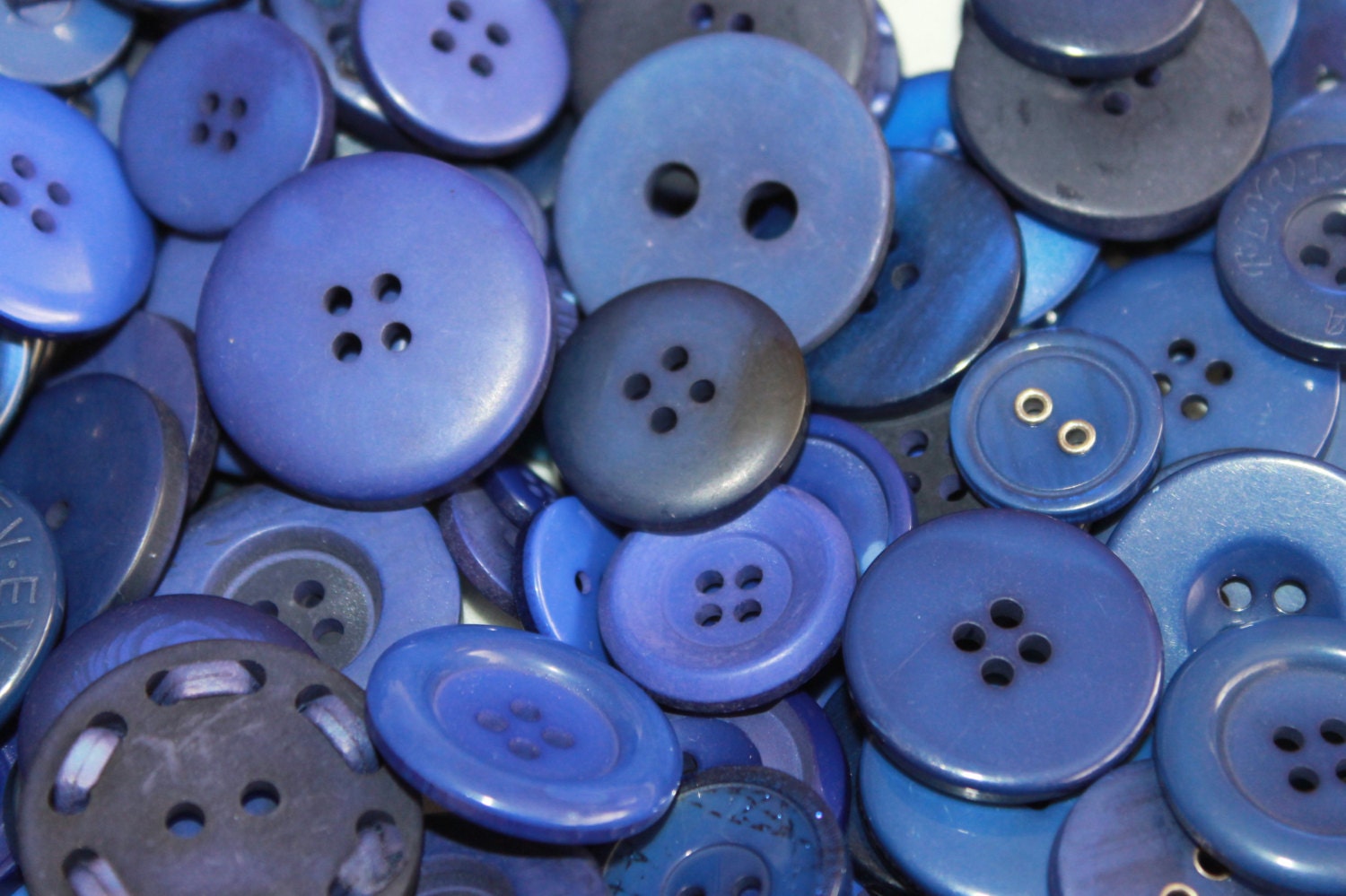 Navy blue buttons mixed sizes styles shades large medium | Etsy