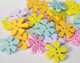 Flower Shape Buttons | Etsy