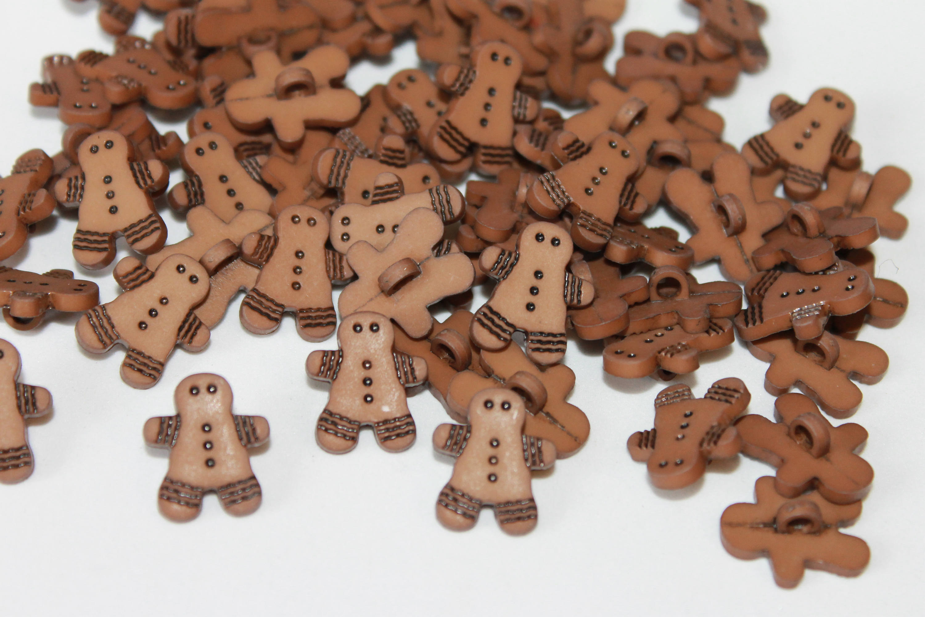 Gingerbread Man Buttons 10 brown color shank Gingerbread Man | Etsy