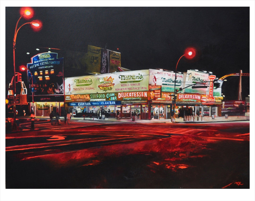 Limited Edition "nathan's Famous " Digital Print on Enhanced Matte - Etsy