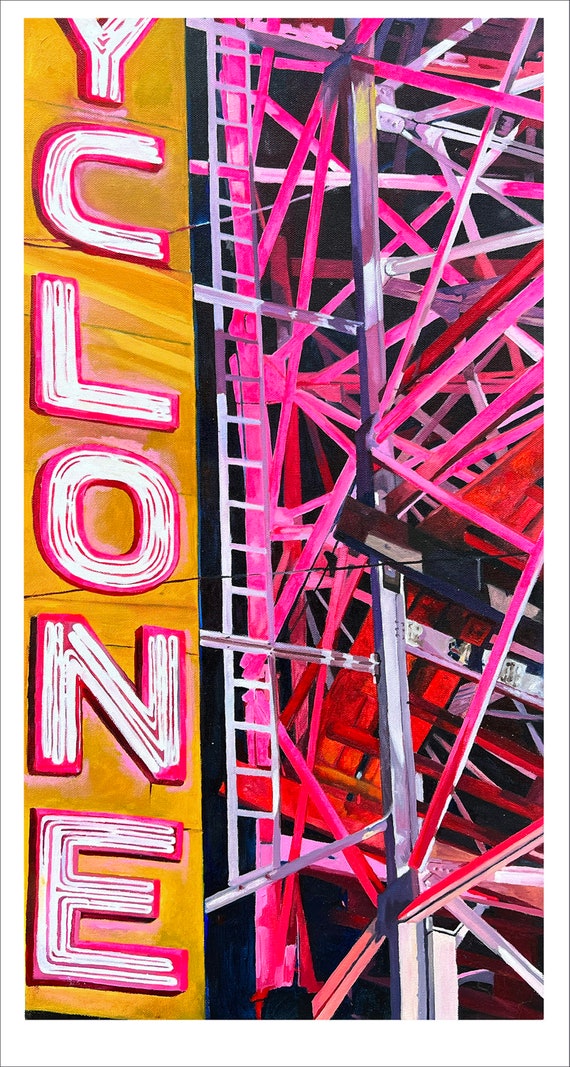 Limited Edition pink Cyclone Digital Print on - Etsy