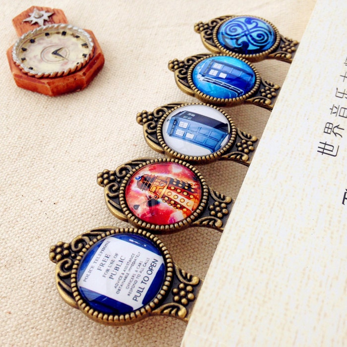 Coppery Metal Bookmark with Doctor Who Dr. who bookmark | Etsy