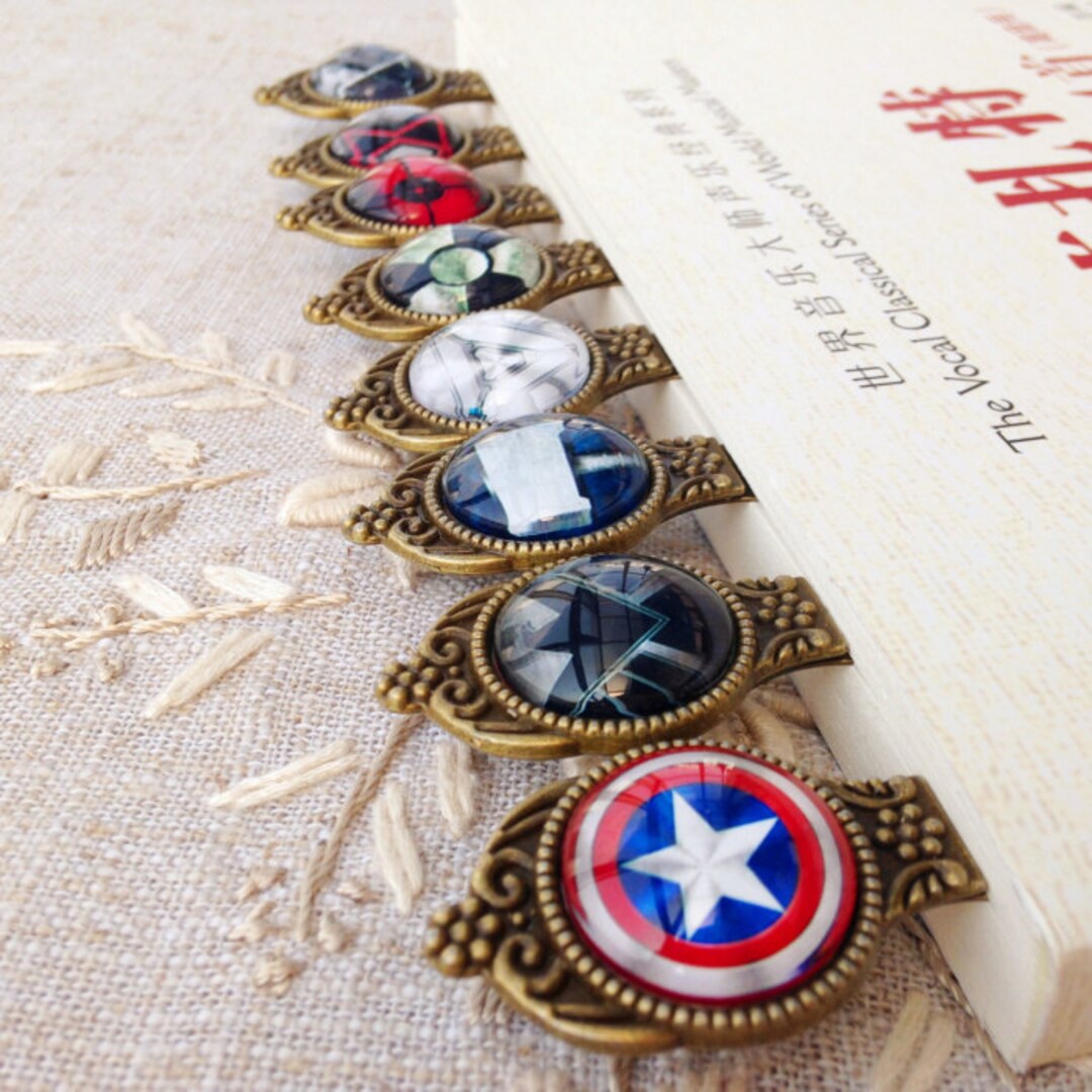 Superhero Bookmark, Avengers Bookmark, Coppery Metal Bookmark, Gift for ...
