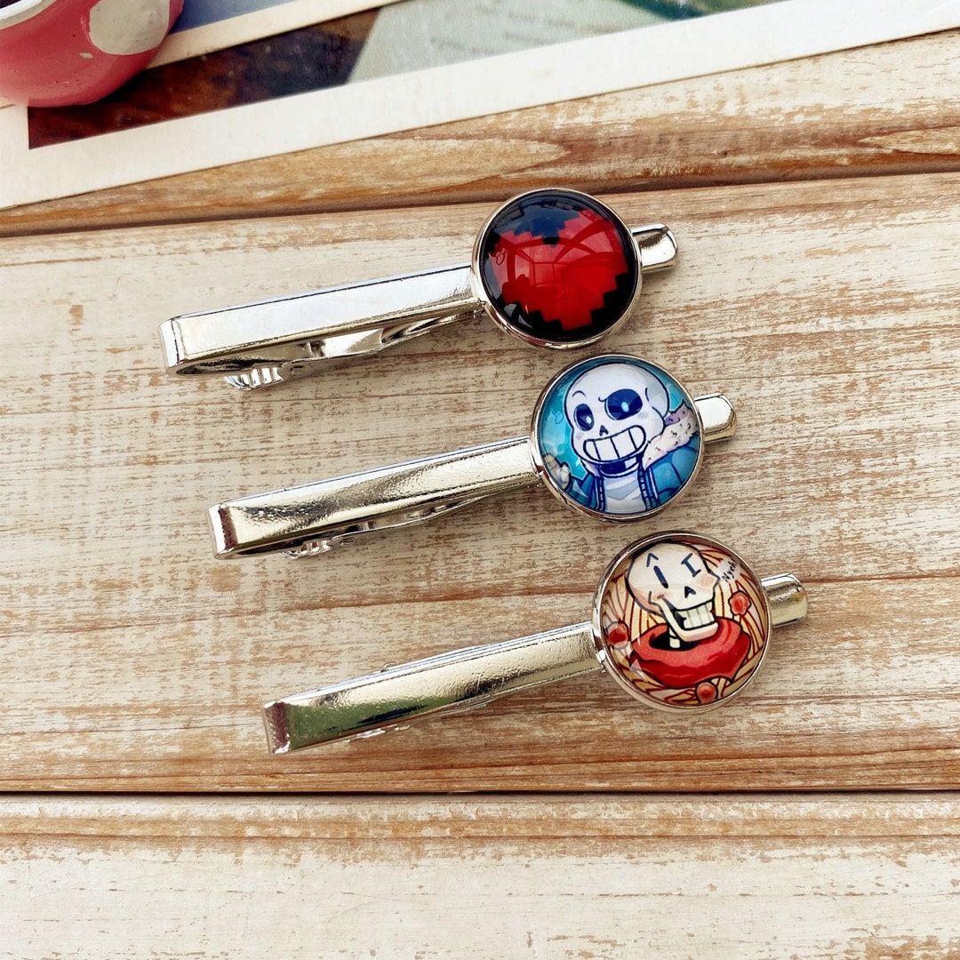 Undertale Tie Clip: 3 Designs, Custom Character Tie Bar, UT Fans Gift ...
