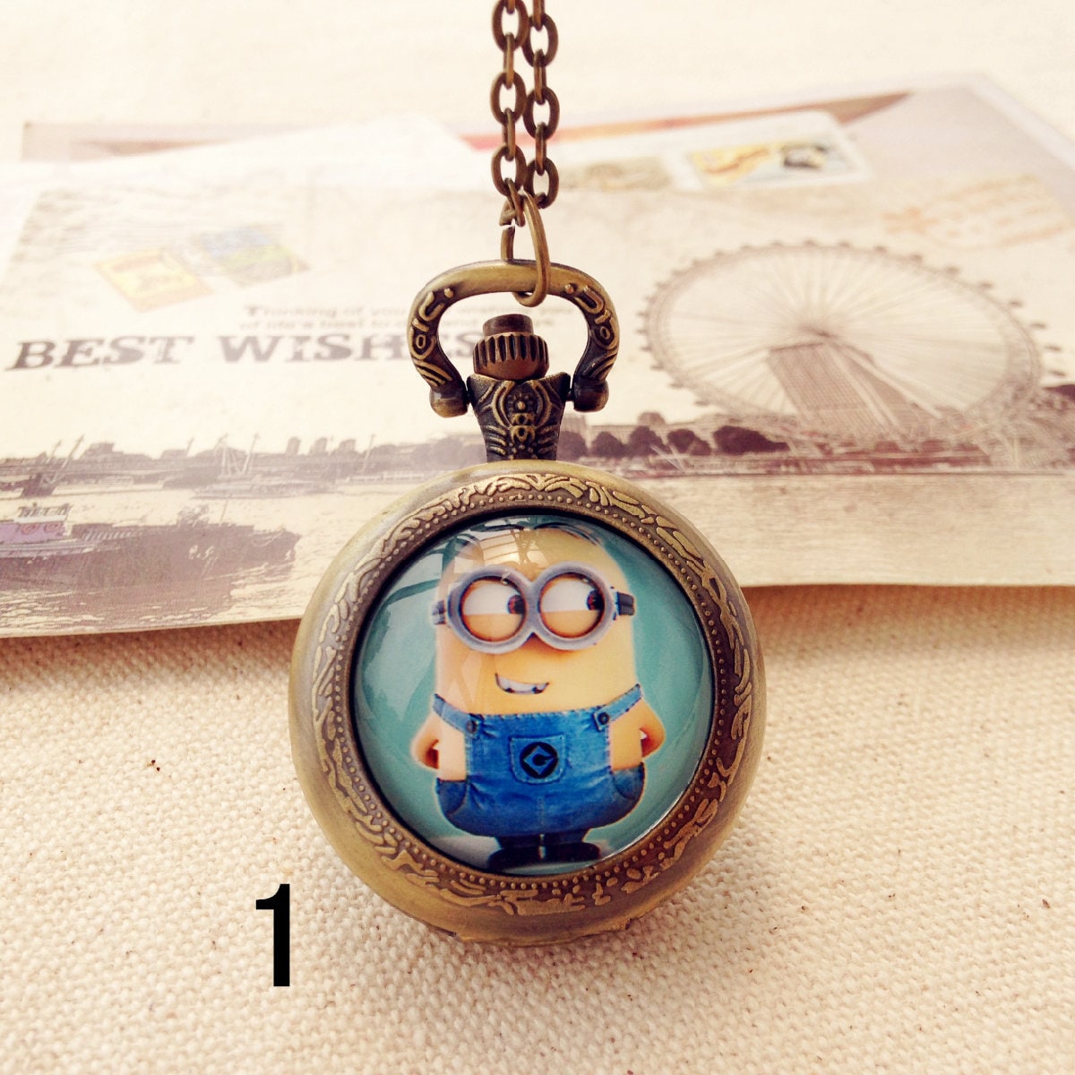 Yellow Minion Pocket Watch Pocket Watch Necklace | Etsy